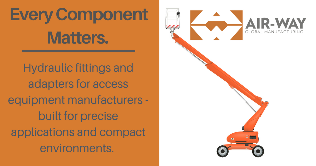 Access Equipment Made Right with Air-Way Hydraulic Fittings | Air-Way ...